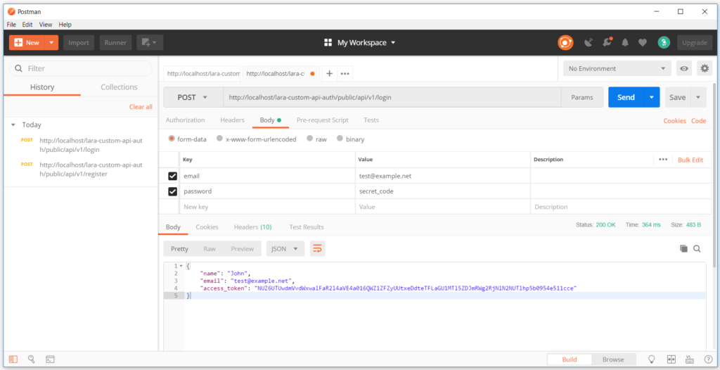 Laravel 5.6 Custom Token Base API Authentication - Codebriefly