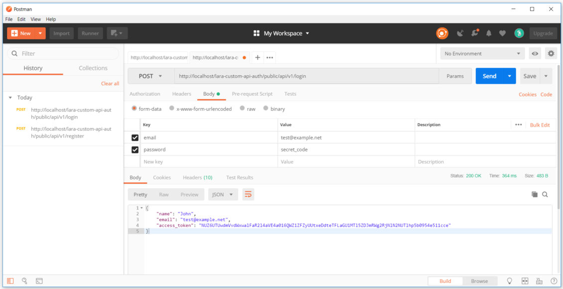 Laravel 5.6 Custom Token Base API Authentication - Codebriefly