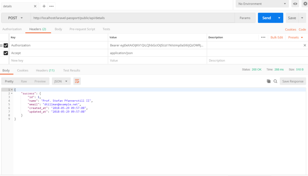 Laravel 5.6 API Authentication Passport - Codebriefly