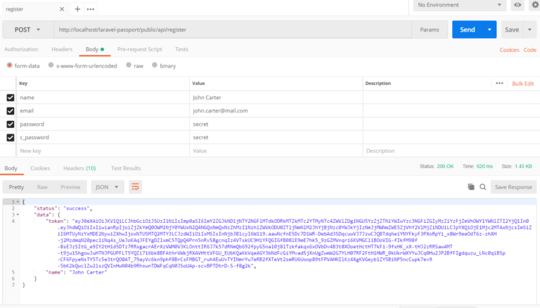 Laravel 5.6 API Authentication Passport - Codebriefly