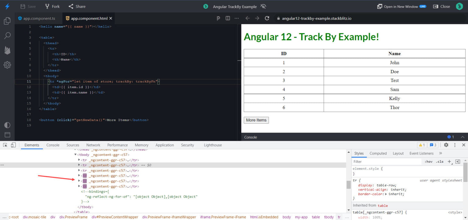 How to use trackBy in Angular with Example - Codebriefly